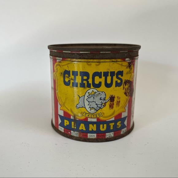 Unique Vintage | Accents | 946 Circus Peanuts Tin | Poshmark